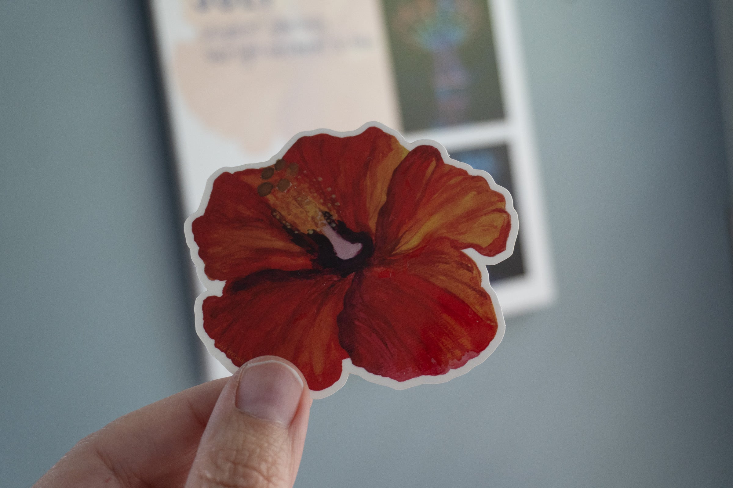 Hibiscus Flower Sticker — Watercolor Art – Jax Preciado Creative