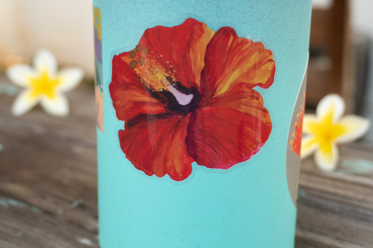 Hibiscus Flower Sticker — Watercolor Art – Jax Preciado Creative
